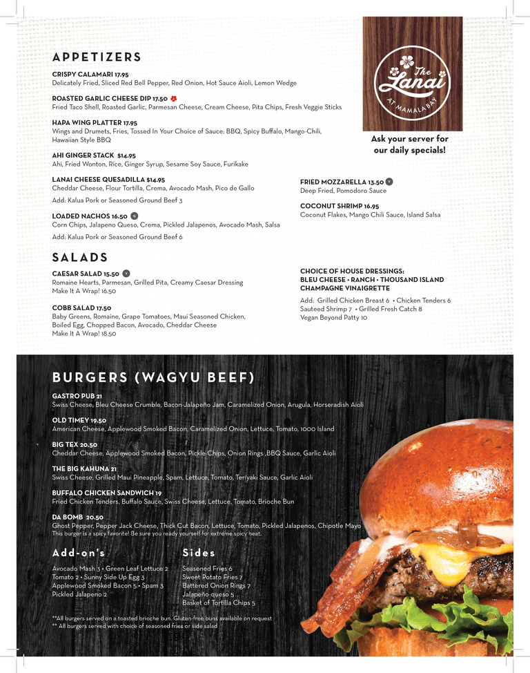 MENU | sunsetlanai.com